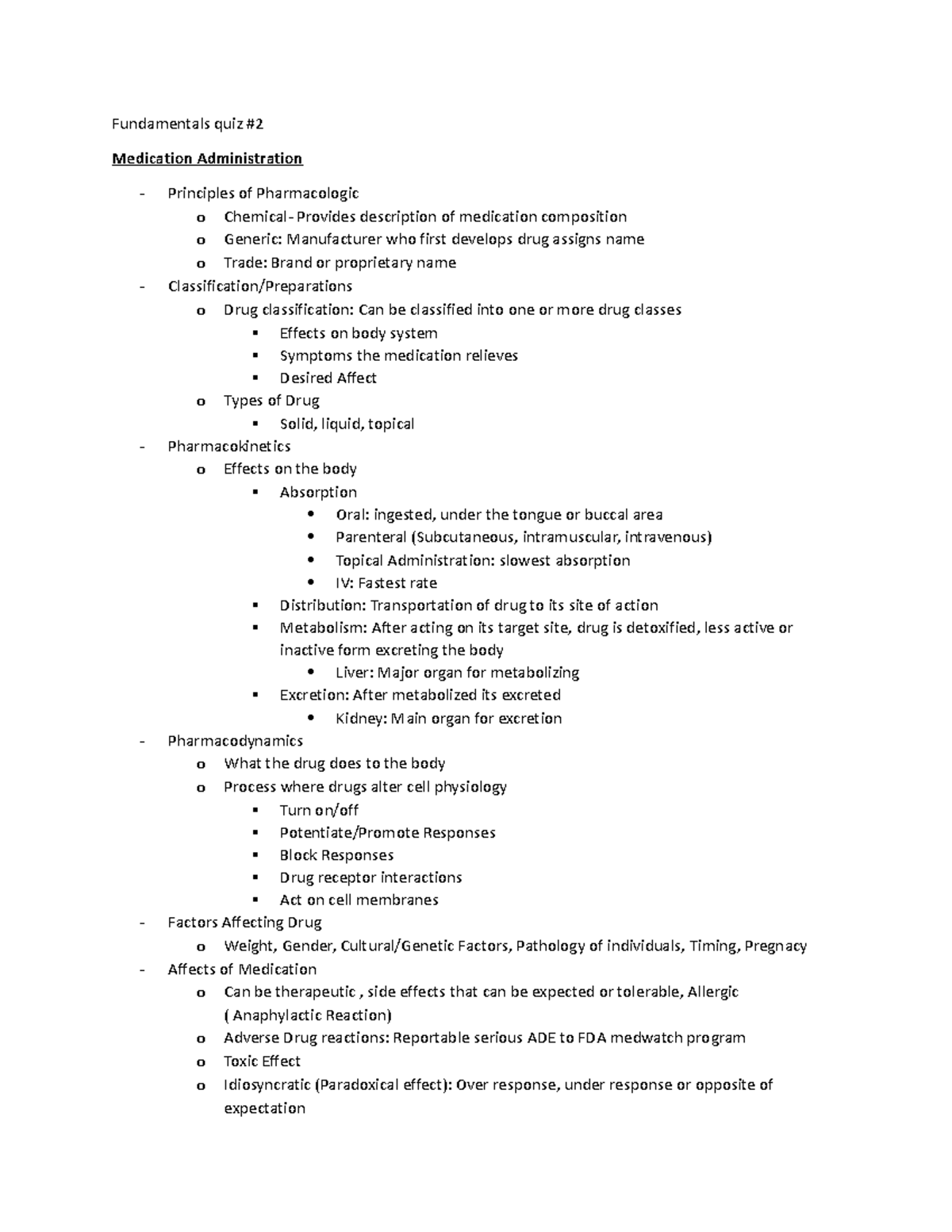Fundamentals quiz #2 - Review of power points - Fundamentals quiz ...