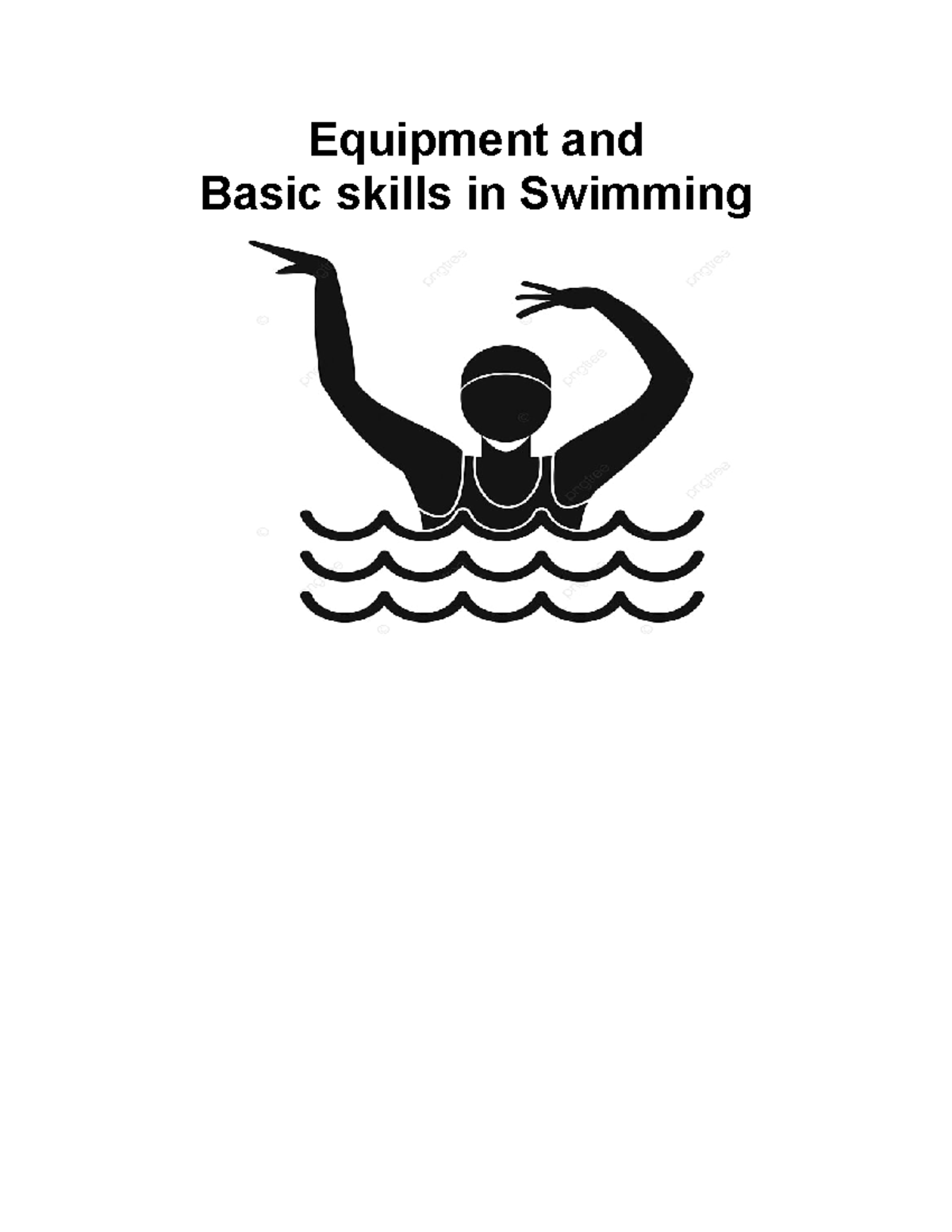 Learning pocket 2 swimming equipments and basic skills - Equipment and ...
