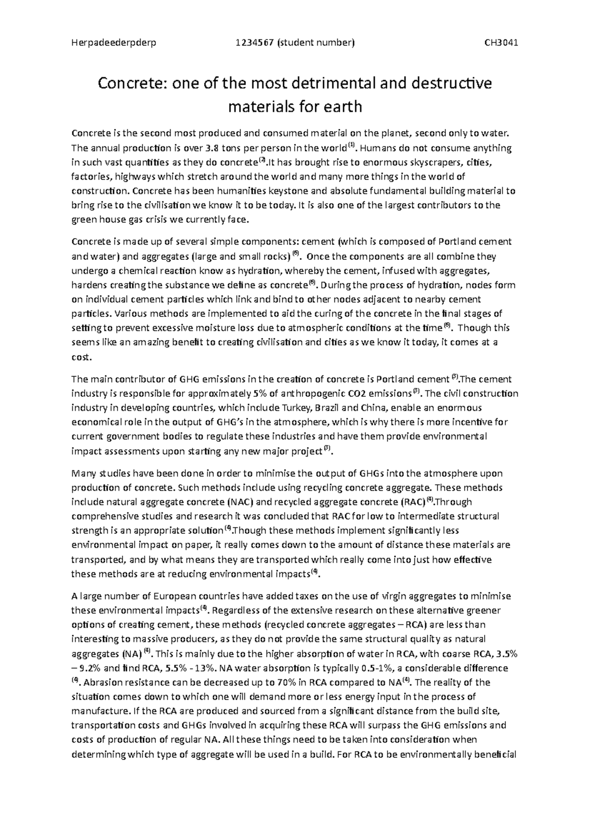 Herpadeederpderp CH3041 essay - Herpadeederpderp 1234567 (student ...