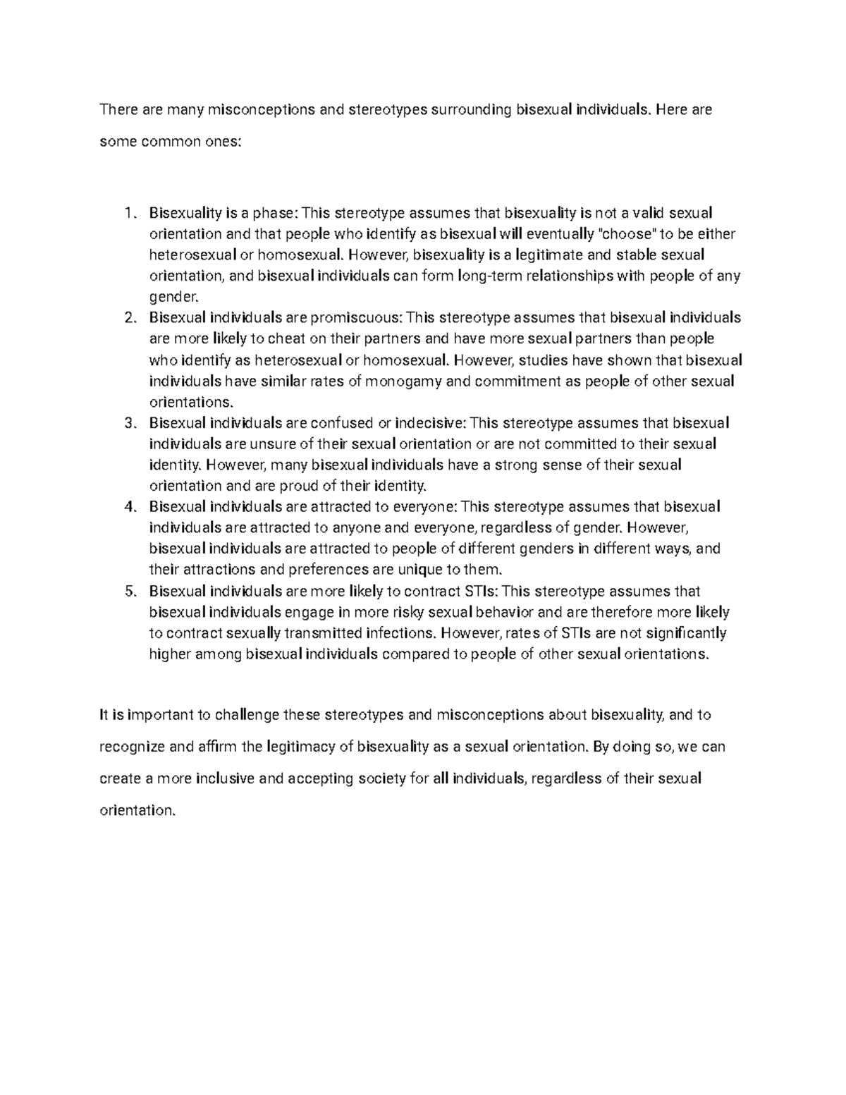 Bisexual misconceptions - There are many misconceptions and stereotypes ...