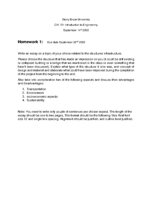 CIV 101 EXAM 1 Solution - Civil Engineering Dr. Marija Krstic CIV 101 INTRODUCTION TO CIVIL ...