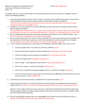 North Africa SW Asia atlas exercise FALL2020 Final 2-1 - GEOG 200 ...