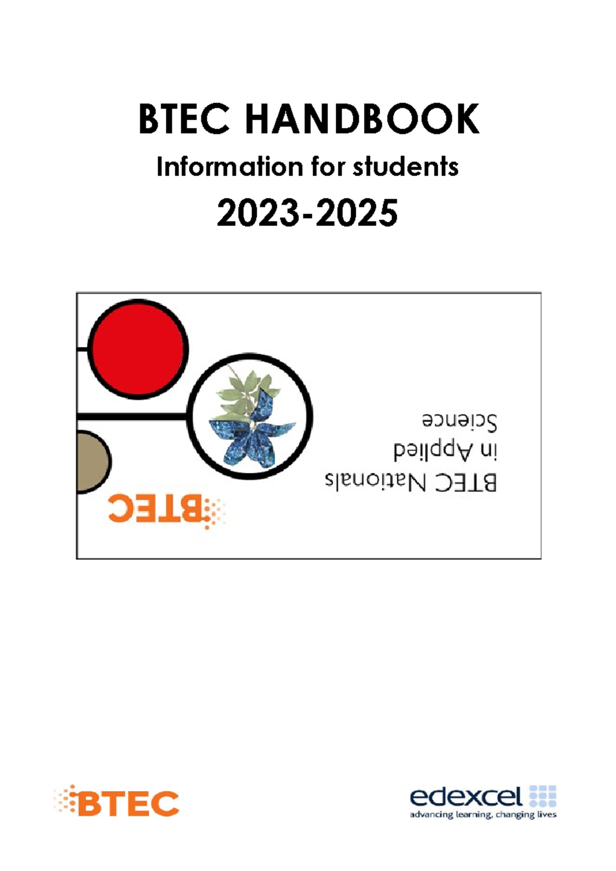 Applied science specification - BTEC HANDBOOK Information for students ...
