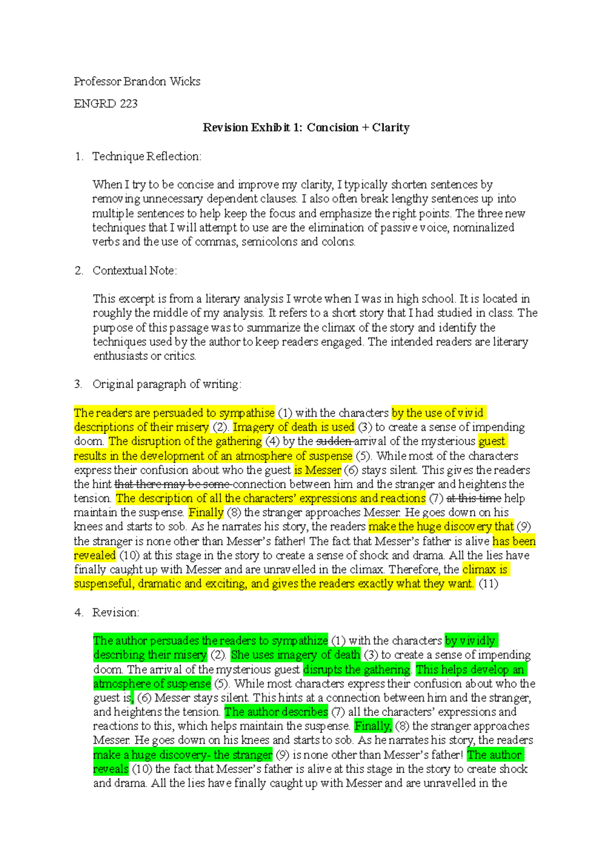 Revision Exhibit 1 - Professor Brandon Wicks ENGRD 223 Revision Exhibit ...