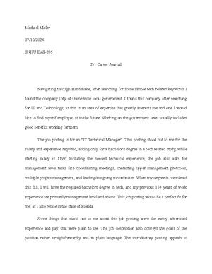 2-3 Miller - assignment - DAT 205 Module Two Company Research Template ...