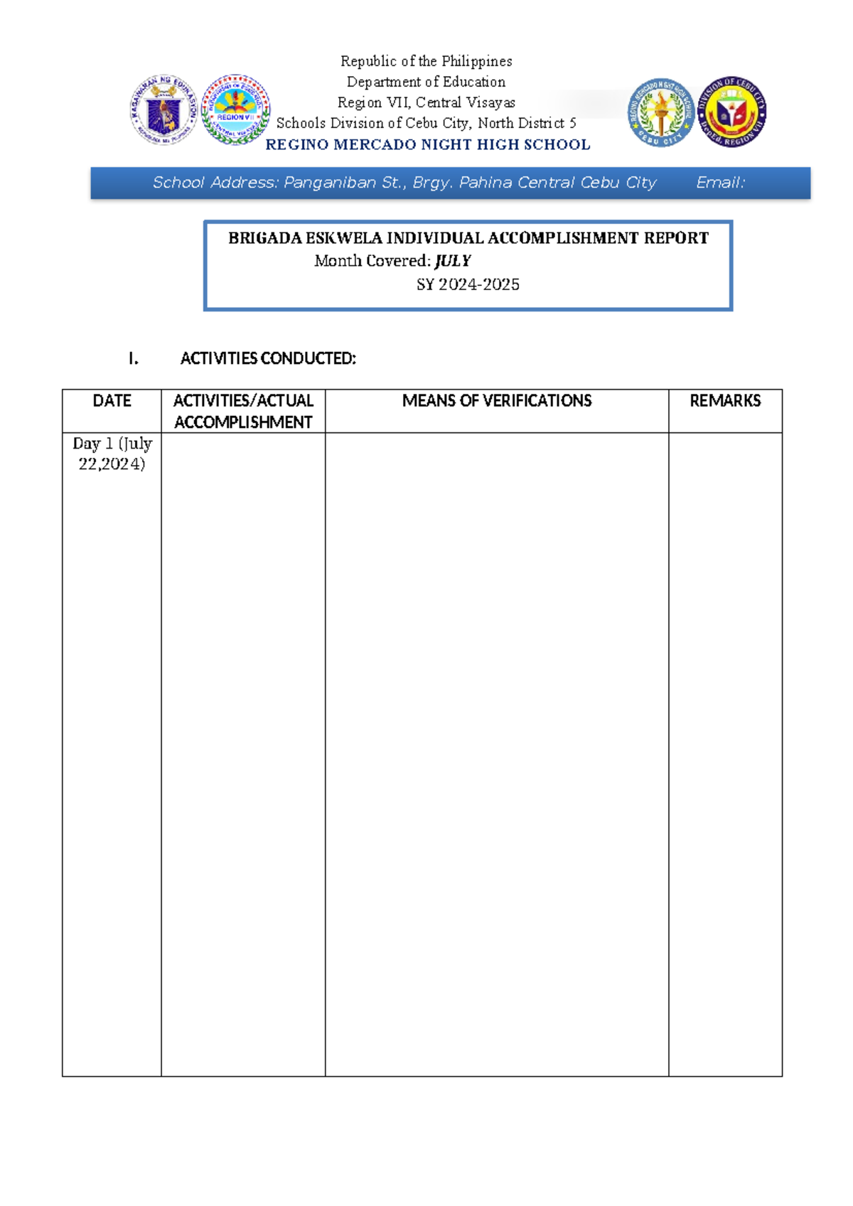 B.E.- School- Based- Individual- Accomplishment- Report Final ...