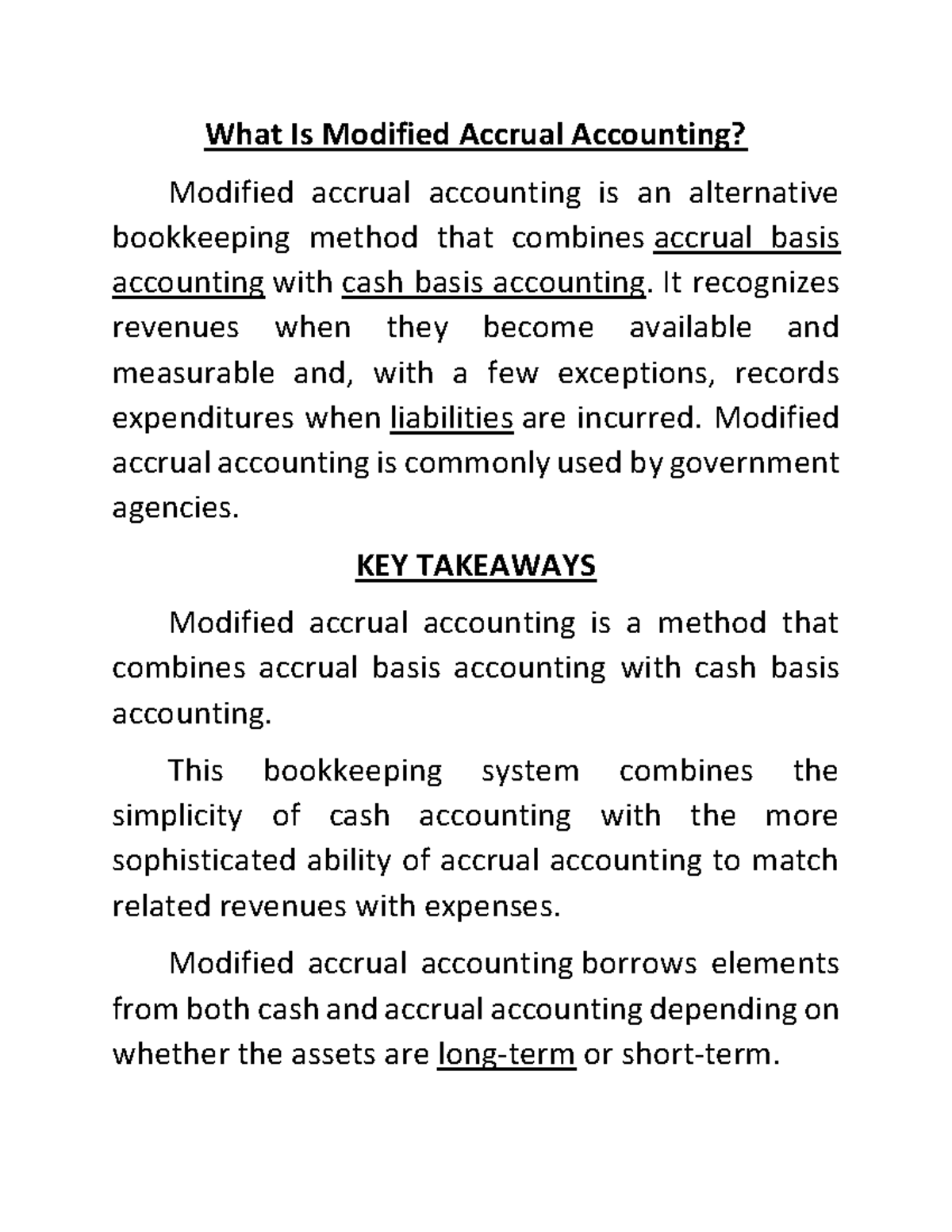 What Is Modified Accrual Accounting - What Is Modified Accrual ...