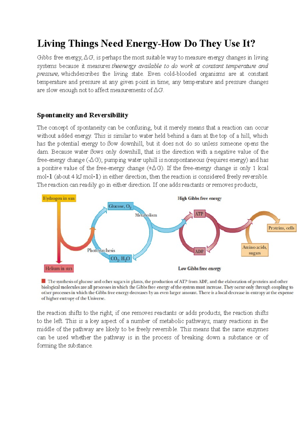 Living Things Need Energy - Even cold-blooded organisms are at constant ...