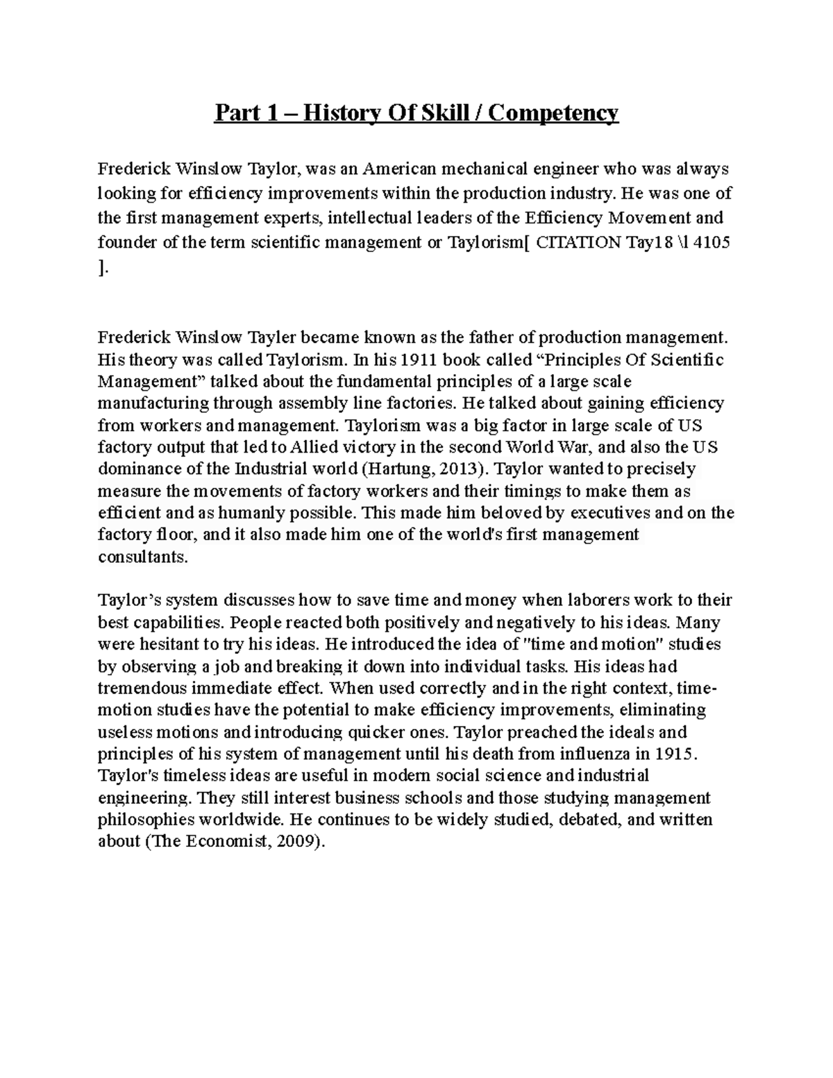 Part 1 - History Of Effieciency and Productivity - Part 1 – History Of ...