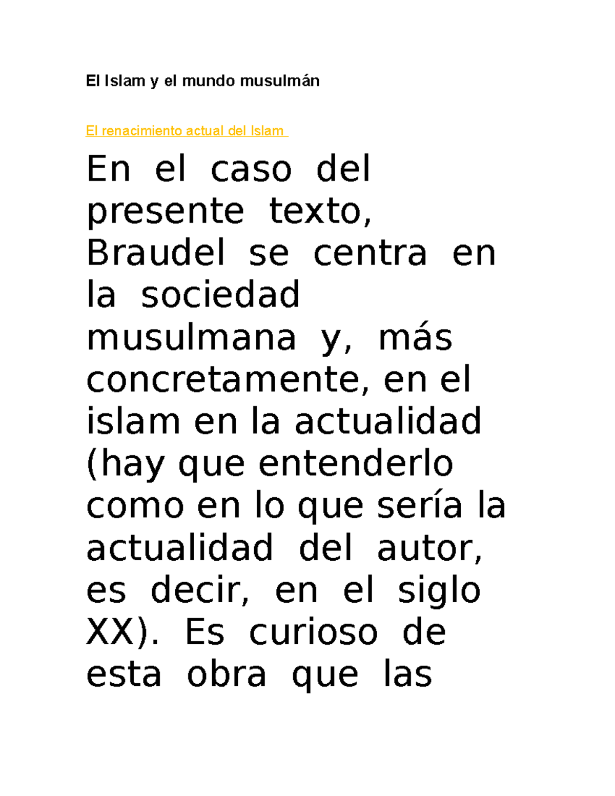 El Islam y el mundo musulmán - El Islam y el mundo musulmán El ...