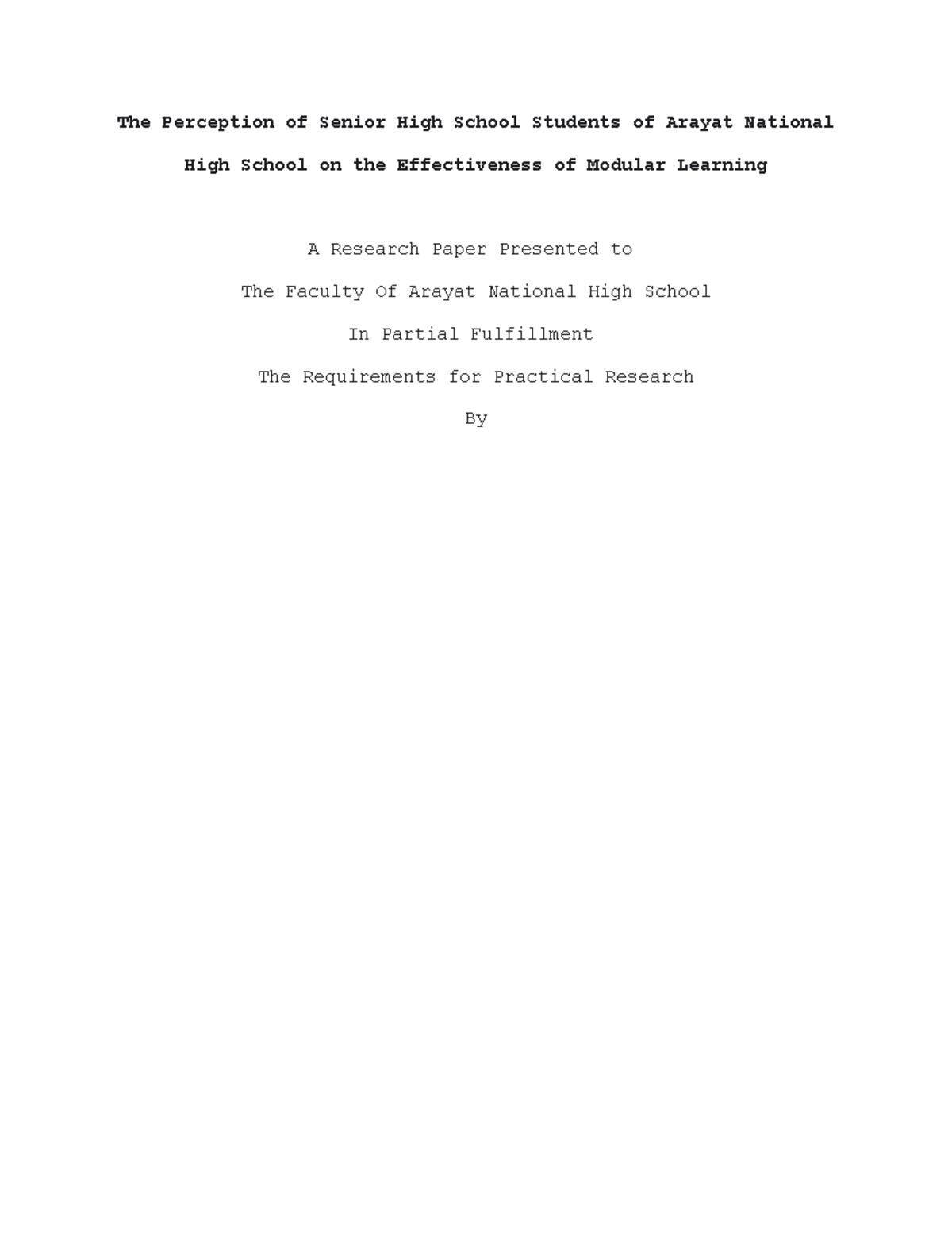 Chapter 1 The problem and its background Rationale Home 1 - The ...