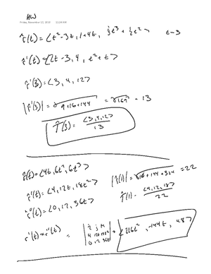 Calc III 22 - line integrals of vector fields hw - MATH 3415 - Tuesday ...