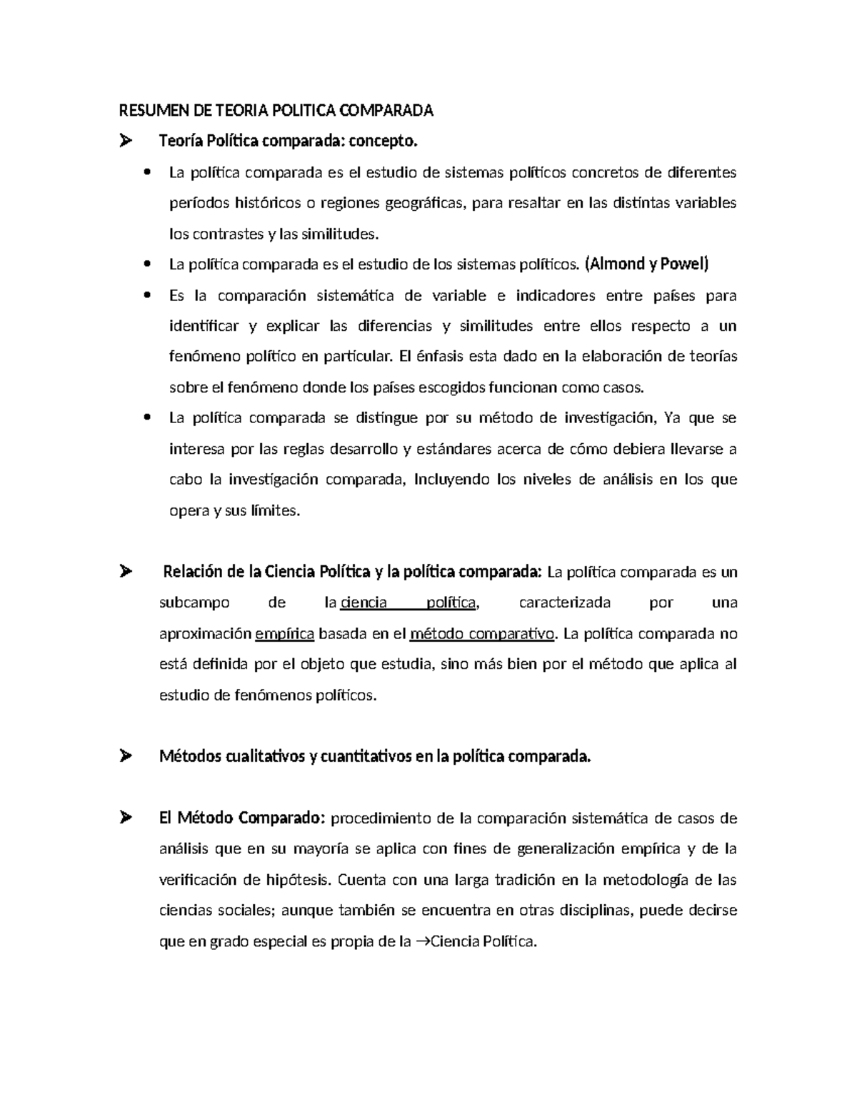 Resumen DE Teoria Politica Comparada - RESUMEN DE TEORIA POLITICA ...
