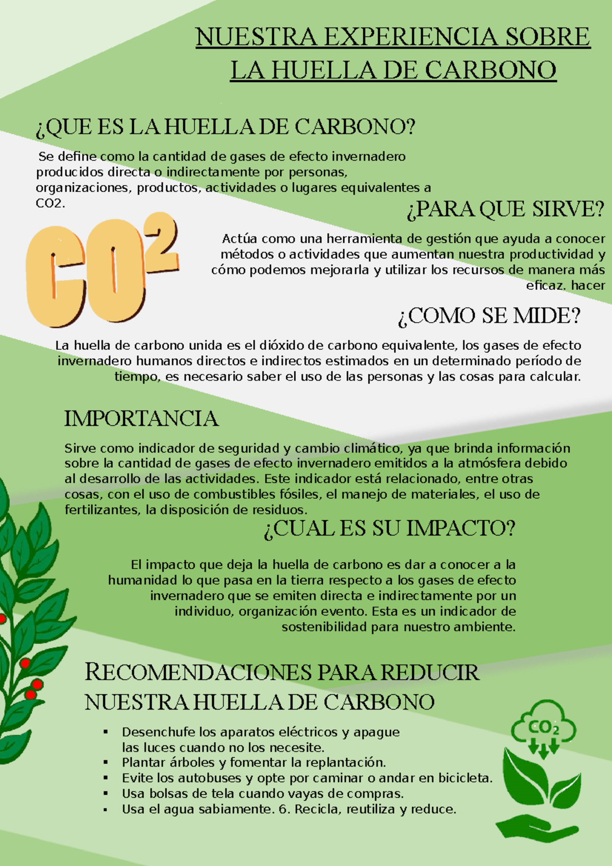 Huella de carbono - ...... - RECOMENDACIONES PARA REDUCIR NUESTRA ...