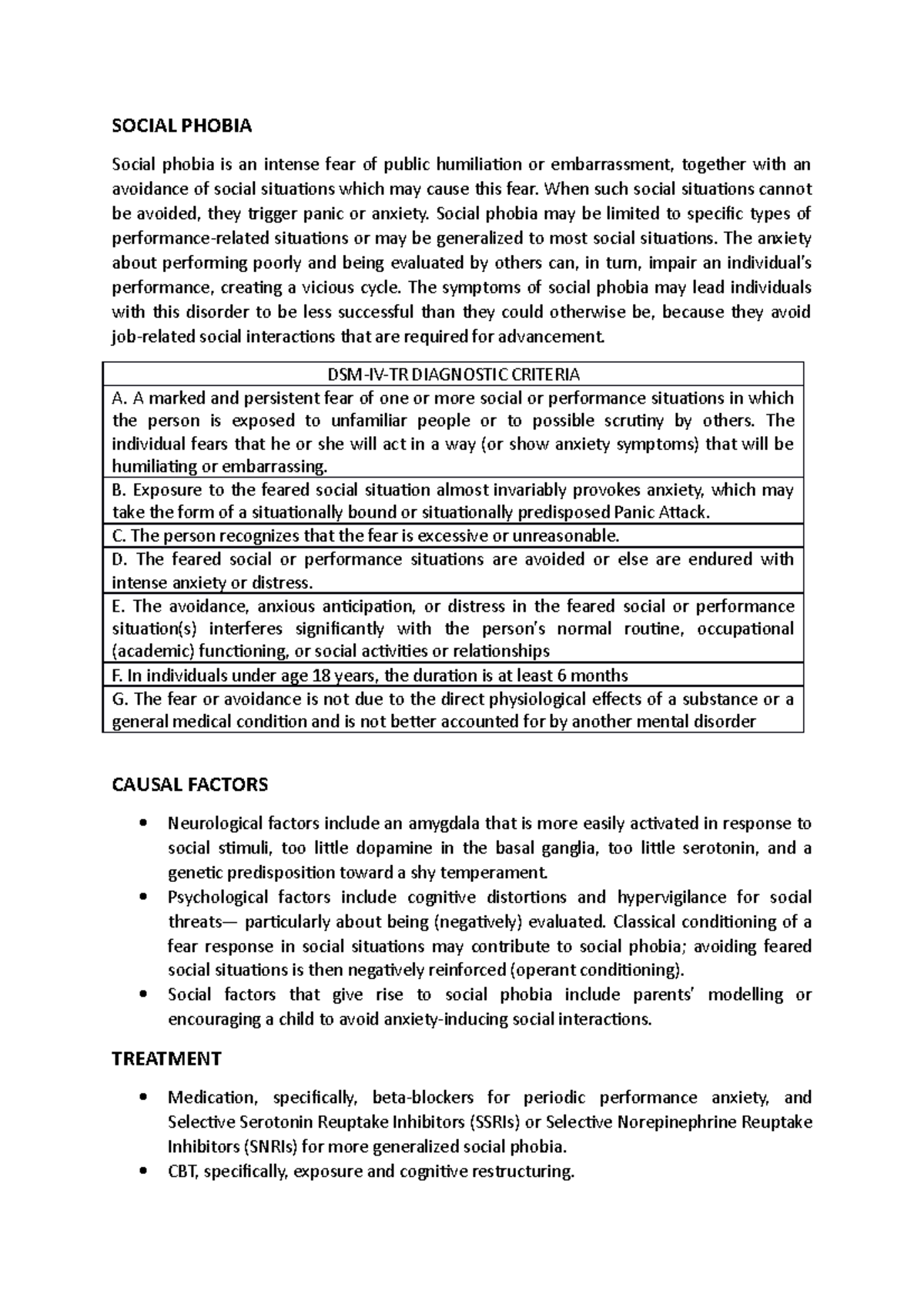 Social Phobia - SOCIAL PHOBIA Social phobia is an intense fear of ...