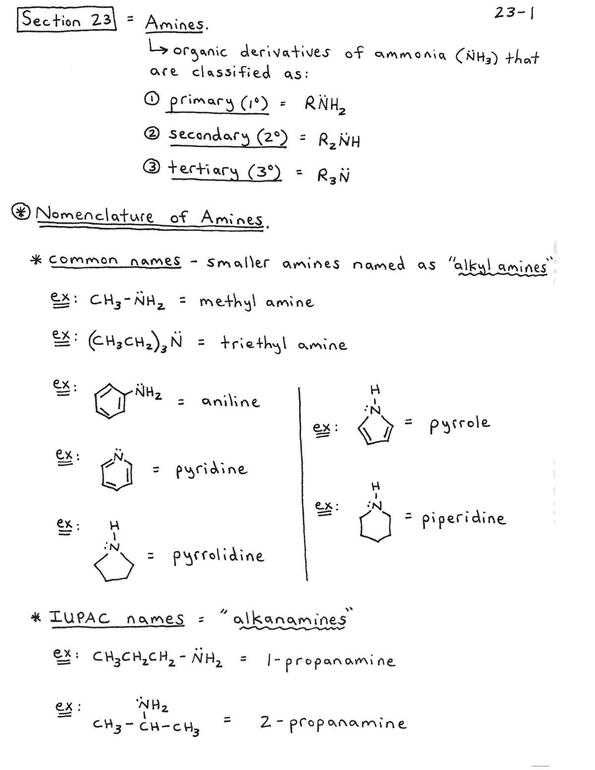 Amines - Lecture Notes - Chemistry for Engineers - Studocu