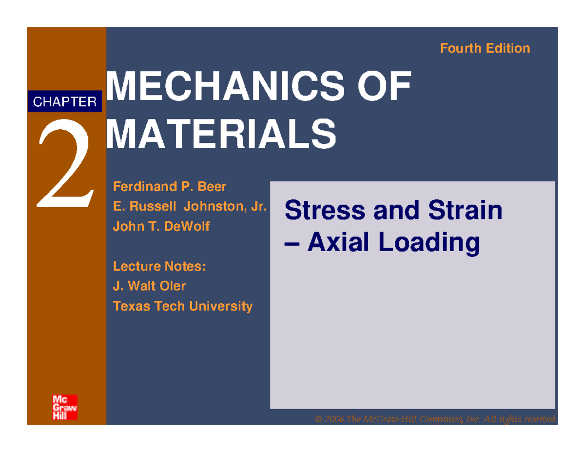2 - Mechanic of material chapter 2 solutions 4th edition - MECHANICS OF ...