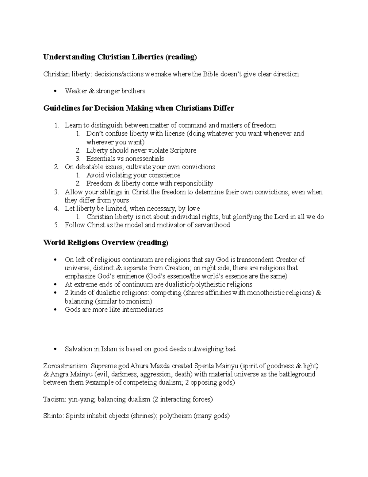 Module 6 Week 6 - Developing a Biblical Ethic - Understanding Christian ...