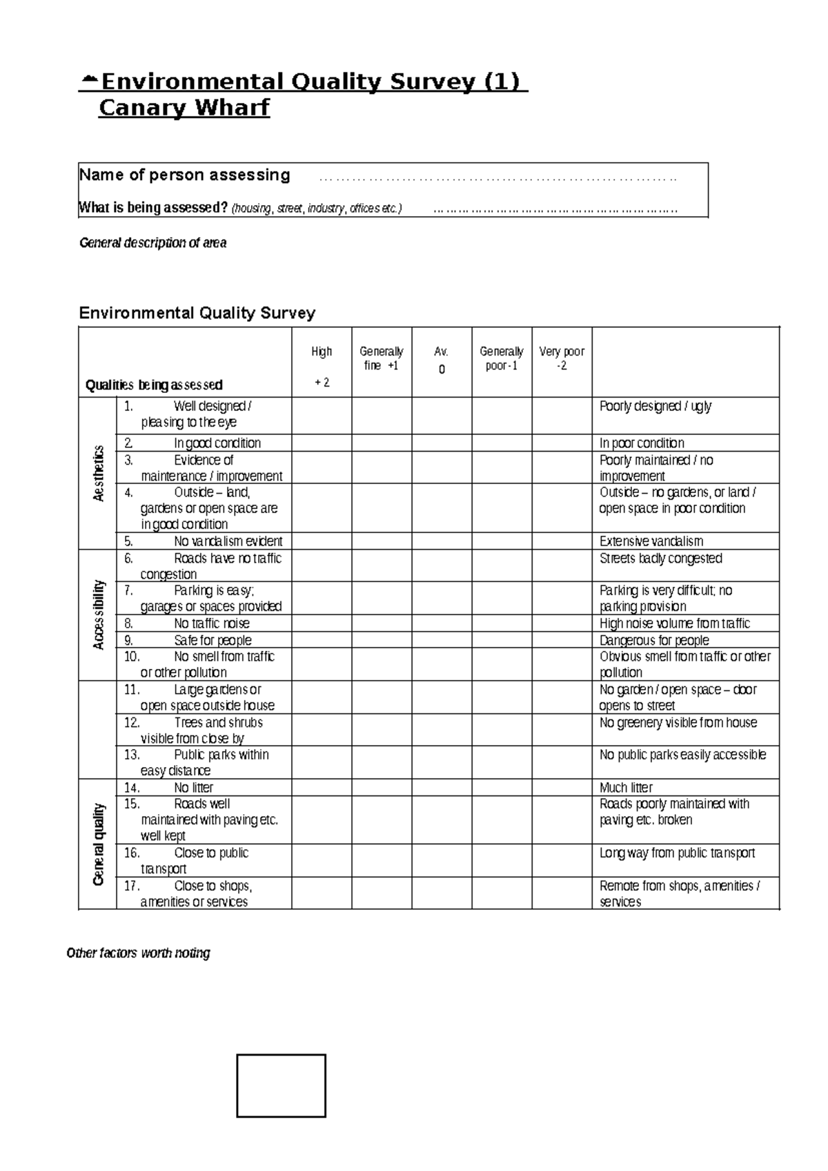 FW 2012 Canary Environmental Quality Survey - Environmental Quality ...