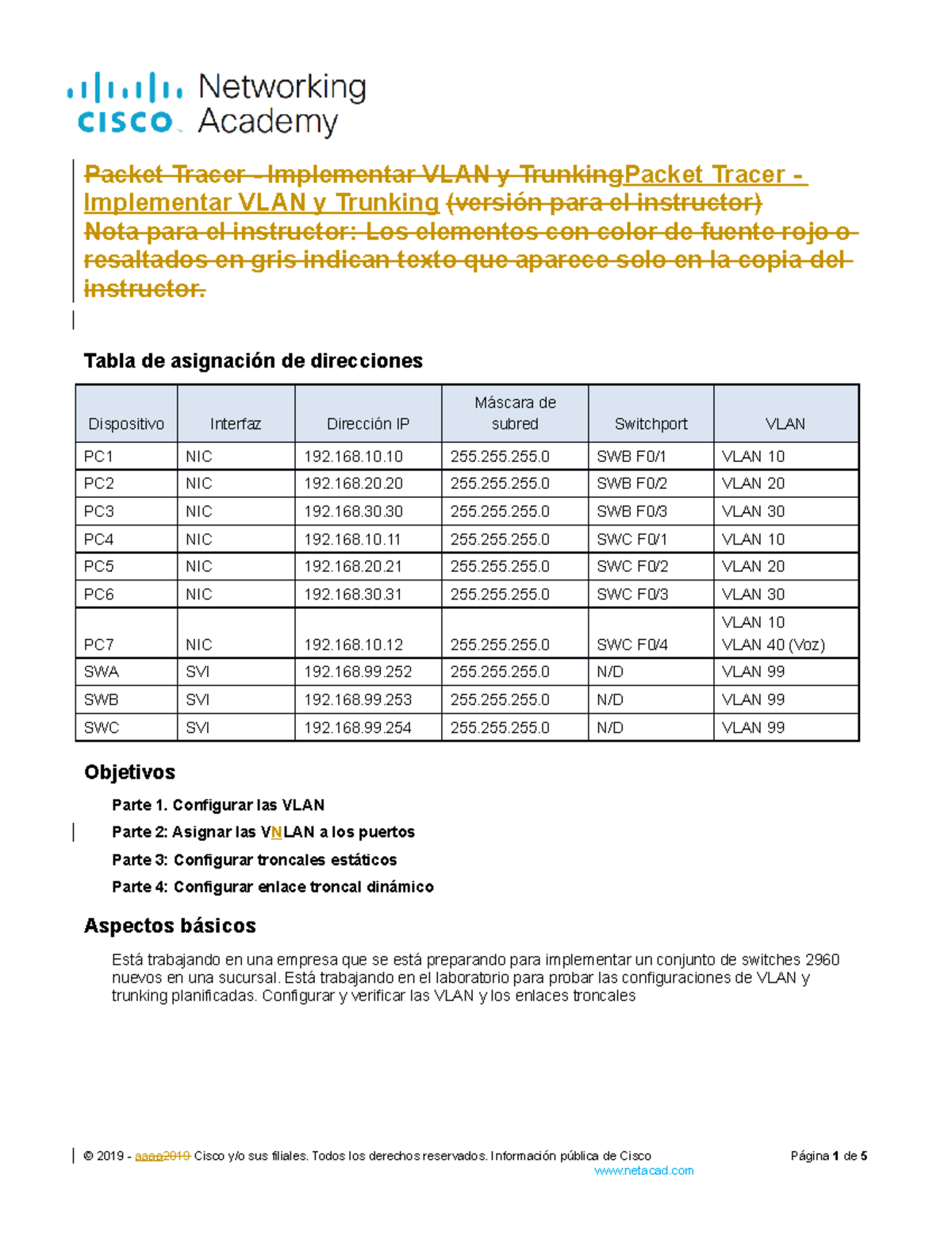 3 6 1 Packet Tracer Implement Vlans And Trunking Ilm Packet Tracer Implementar Vlan Y