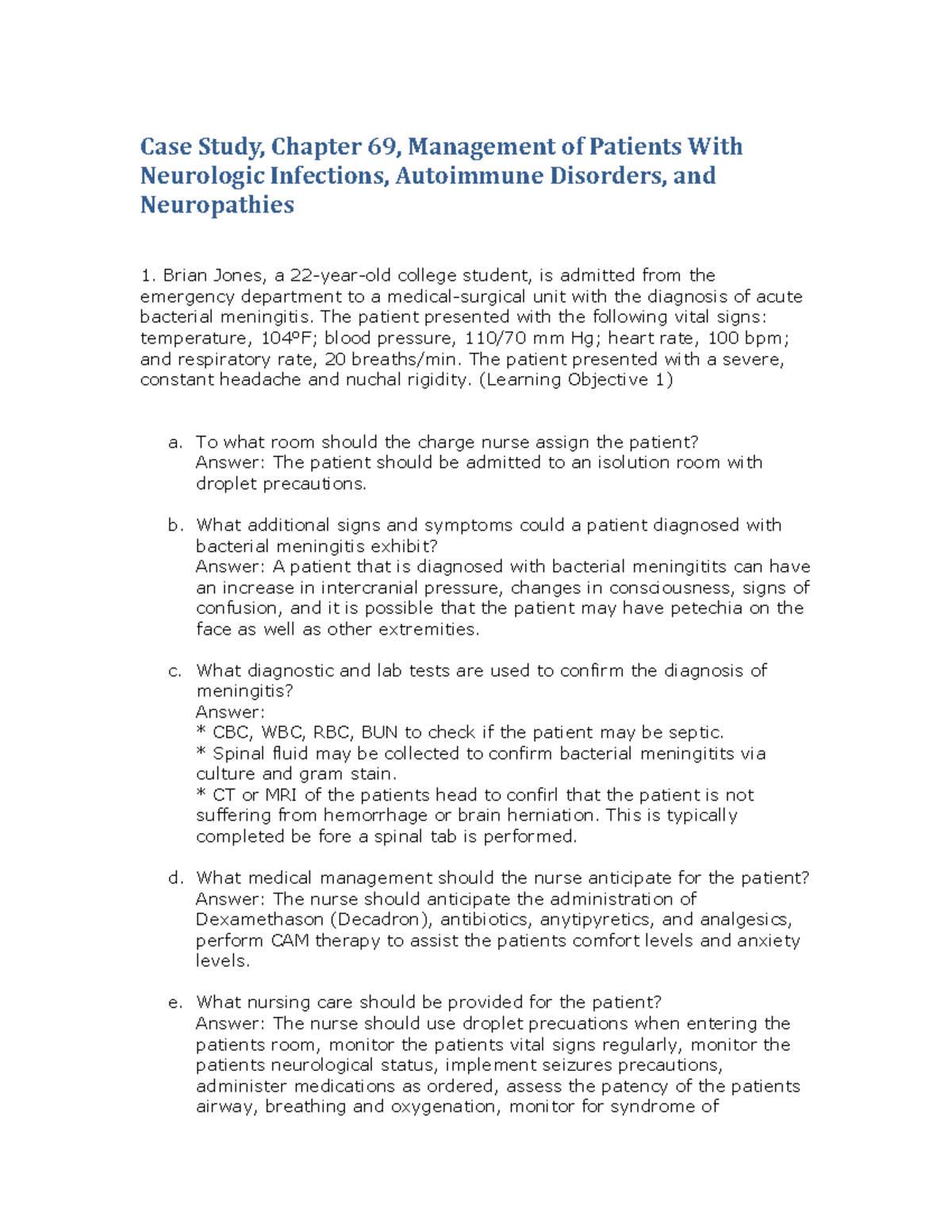 BAHcasestudy 69 - case studies - Case Study, Chapter 69, Management of ...