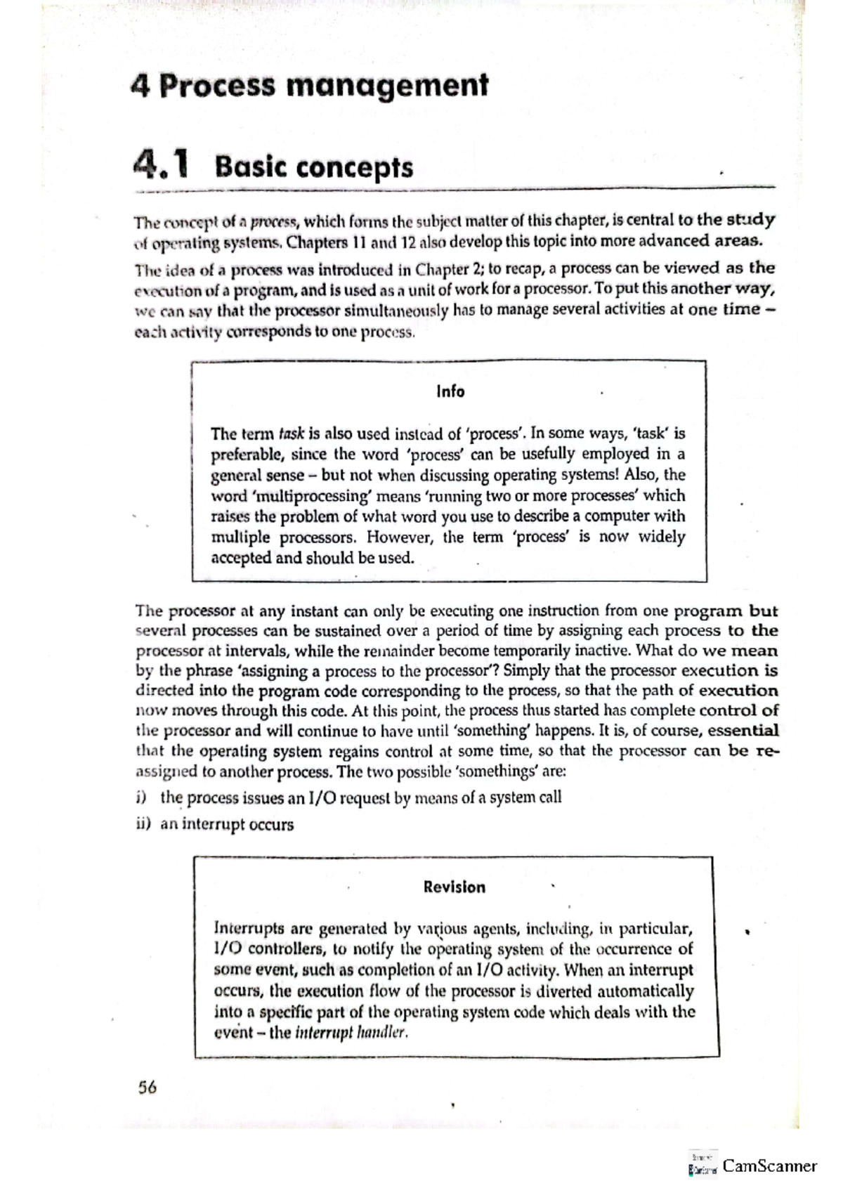operating system processes - 4 Process management 4 Basic concepts The ...