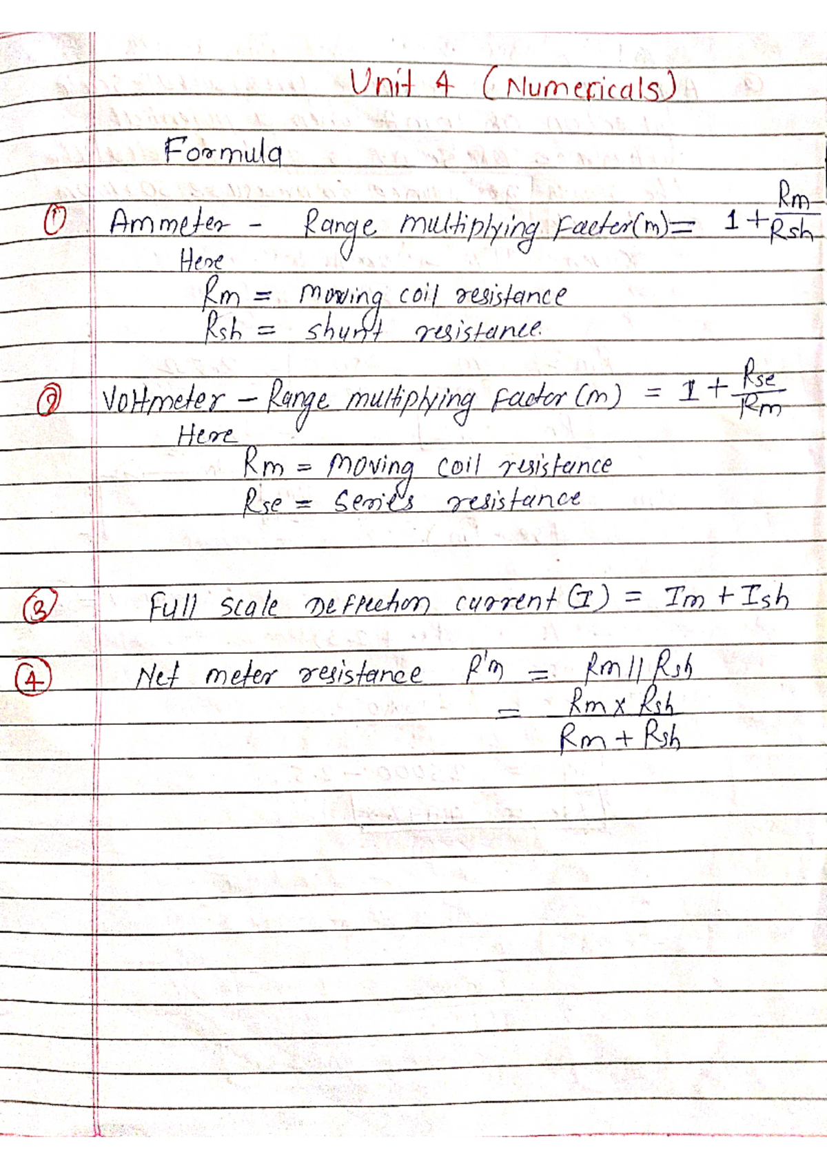 Numerical Unit 4 - Basics of electronic engineering - Studocu