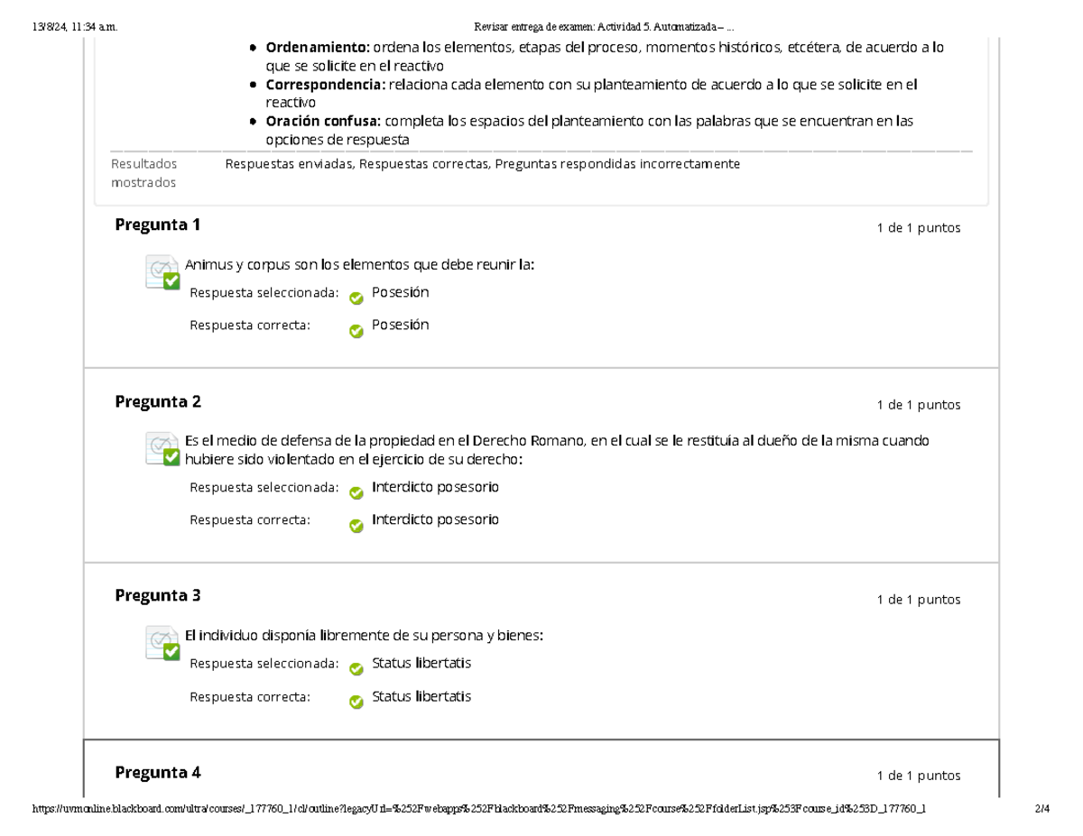 guia capitulo 5 del derecho romano - Ordenamiento: ordena los elementos ...