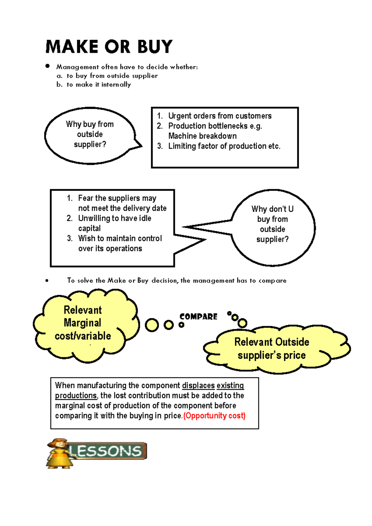 2-Make or Buy - Nota make or buy - MAKE OR BUY Management often have to ...