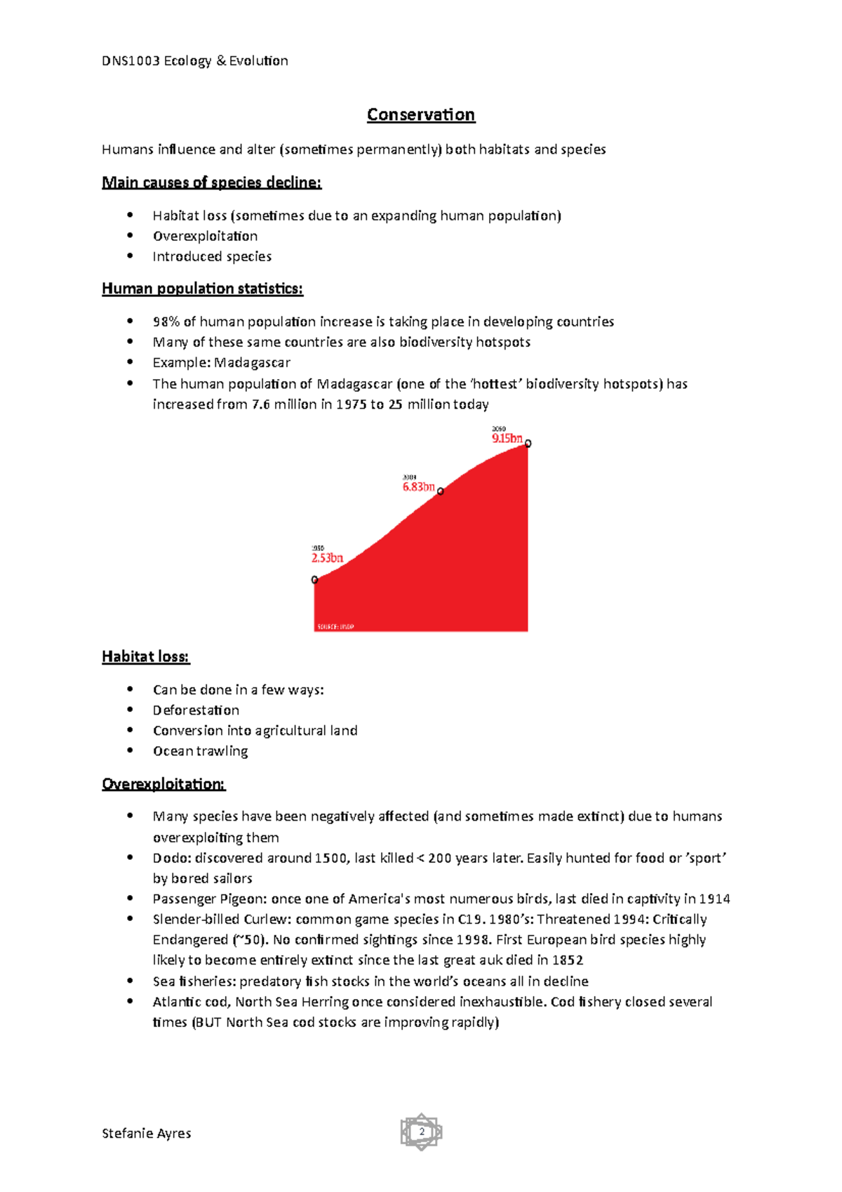 Lesson 14 - Conservation - 2 Conservation Humans influence and alter ...