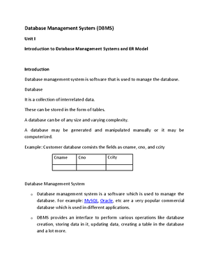 Dbms Decode Sppu Computer Engineering Studocu