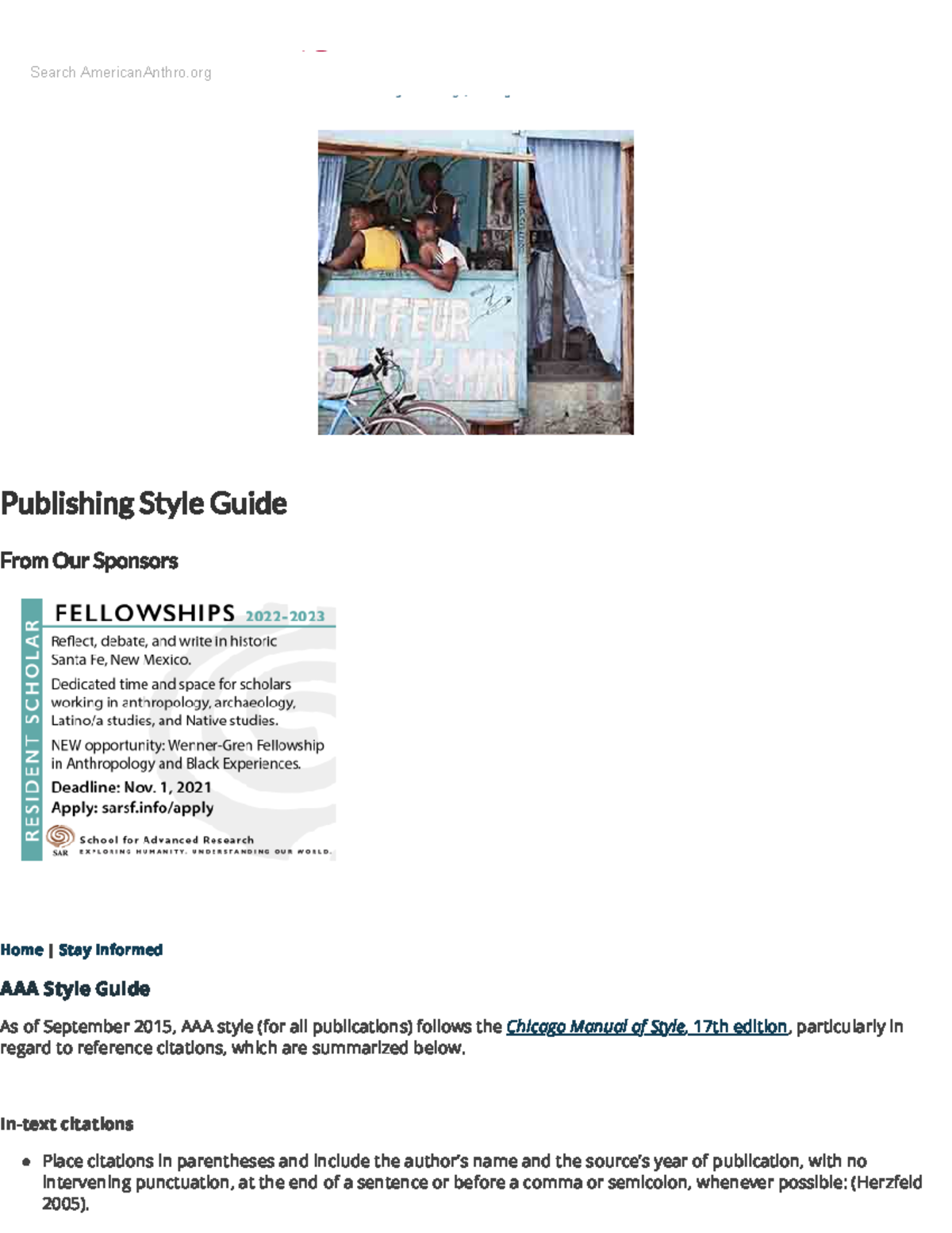Publishing Style Guide - Stay Informed - From Our Sponsors Home|Stay ...