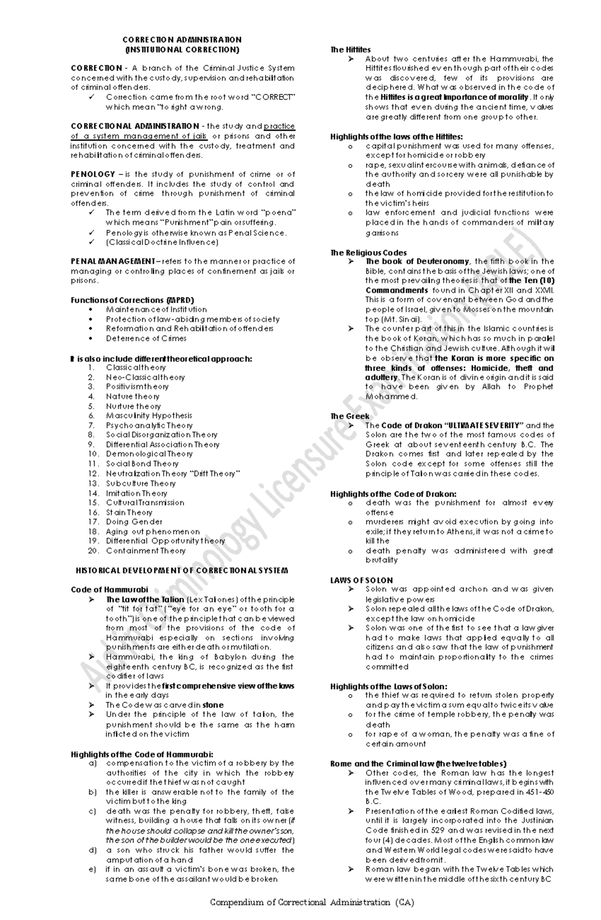 Institutional Corrections - CORRECTION ADMINISTRATION (INSTITUTIONAL ...