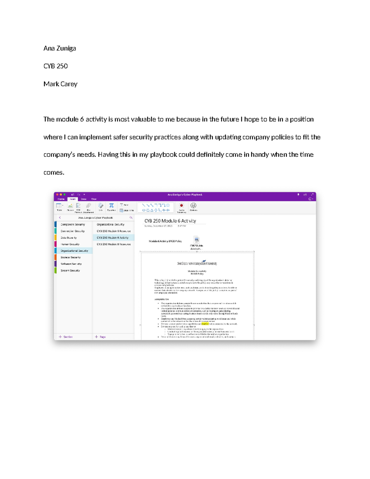 Cyb250 Module 8 Activity - CYB250 - Ana Zuniga CYB 250 Mark Carey The ...