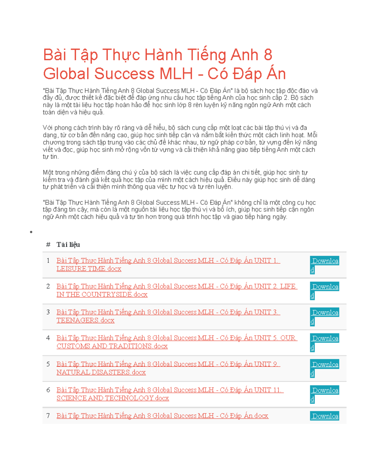 Bài Tập Thực Hành Tiếng Anh 8 Global Success MLH - Có Đáp Án - Bài Tập Thực Hành Tiếng Anh 8 ...