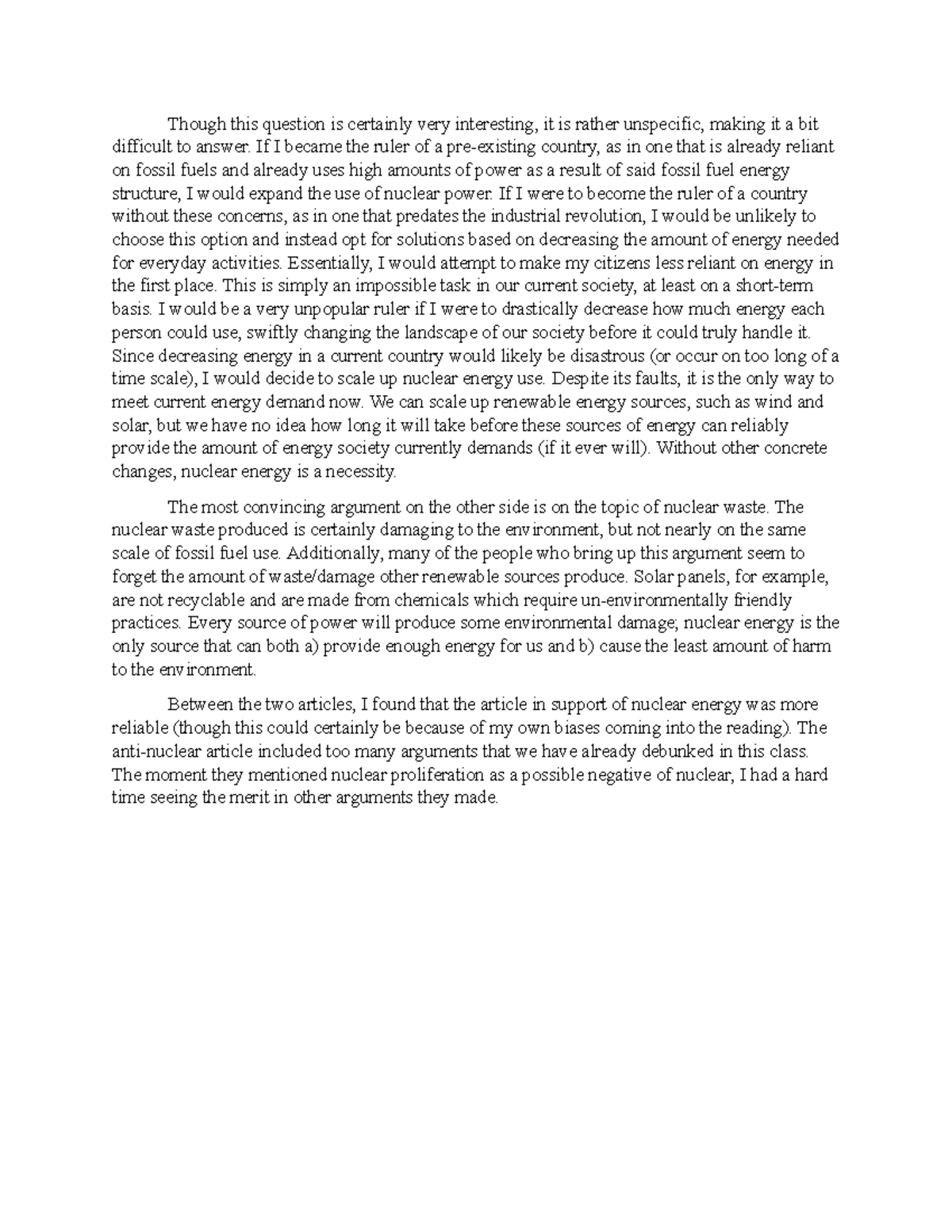 Lesson 13 Reflection - Discussion of how to expand the use of nuclear ...