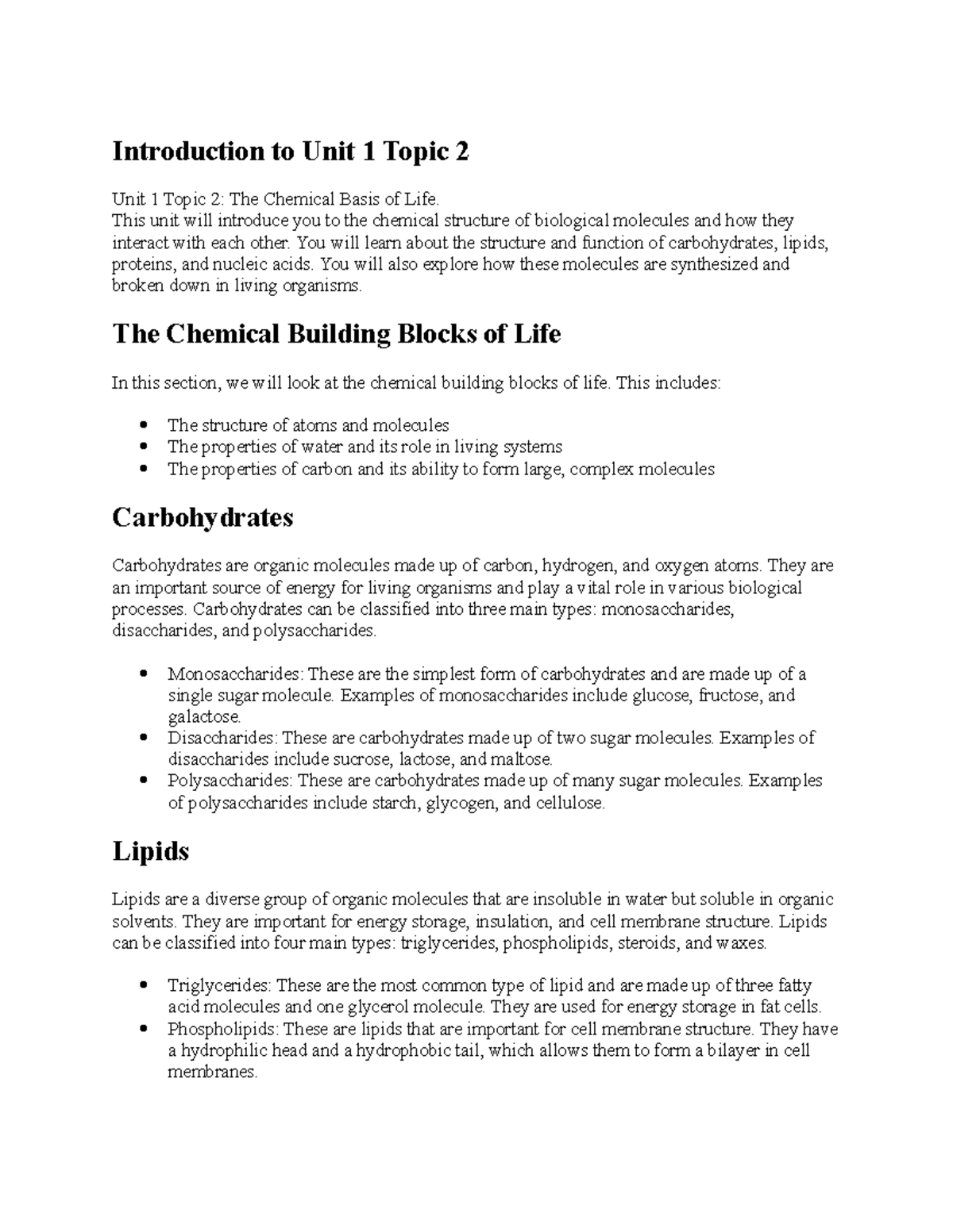 Topic 2 - Class Notes - Introduction to Unit 1 Topic 2 Unit 1 Topic 2 ...
