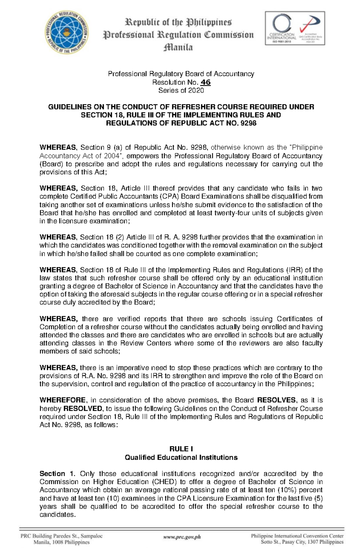 Tax answer key for October 2024 licensure exam for cpa for higher ...