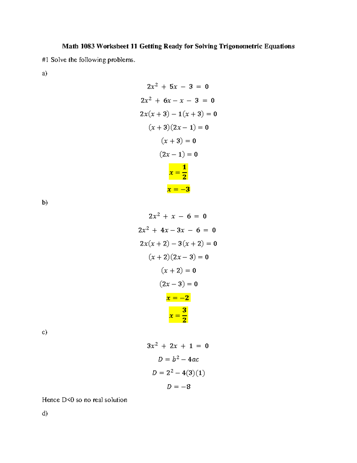 Workshett 1111 - worksheet - Math 1083 Worksheet 11 Getting Ready for ...