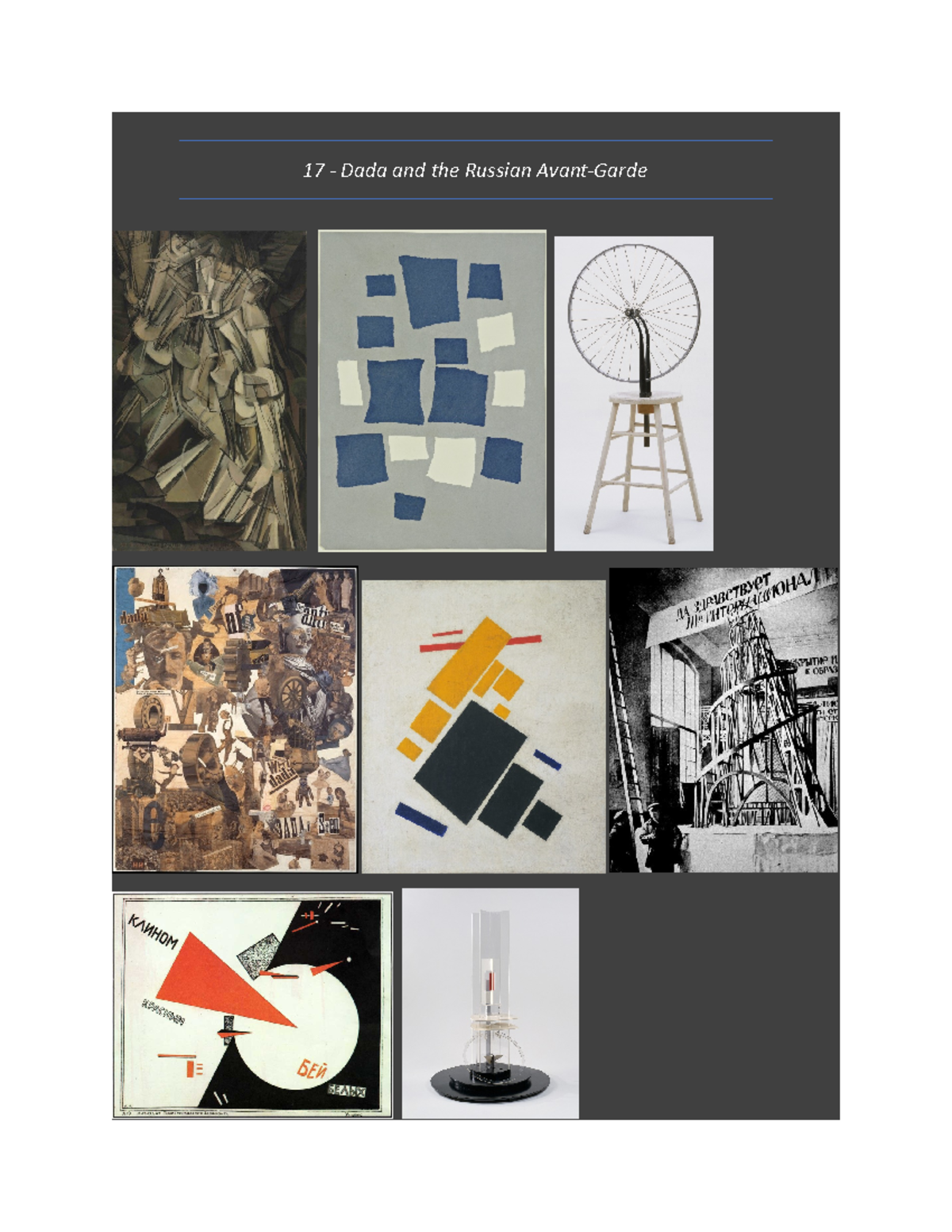 17 - Dada and the Russian Avant-Garde - The art, poetry and performance ...