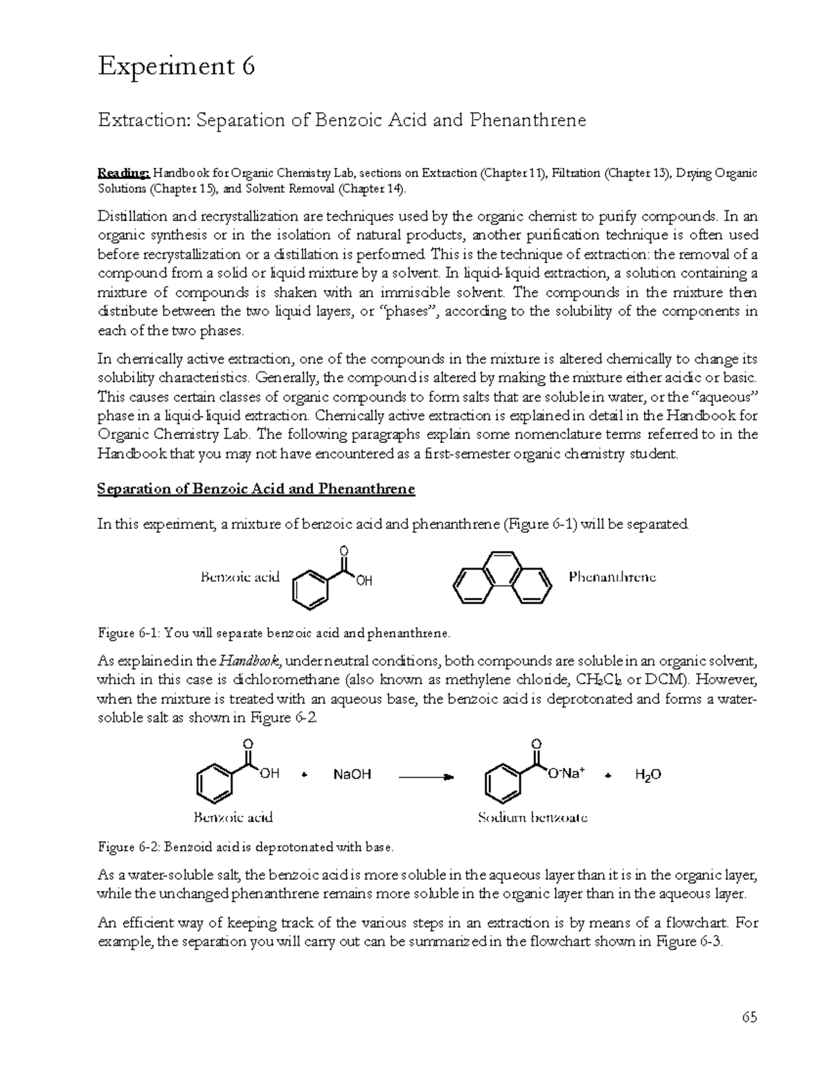 6 - Extraction - This is the lab document for experiment 6 for organic ...