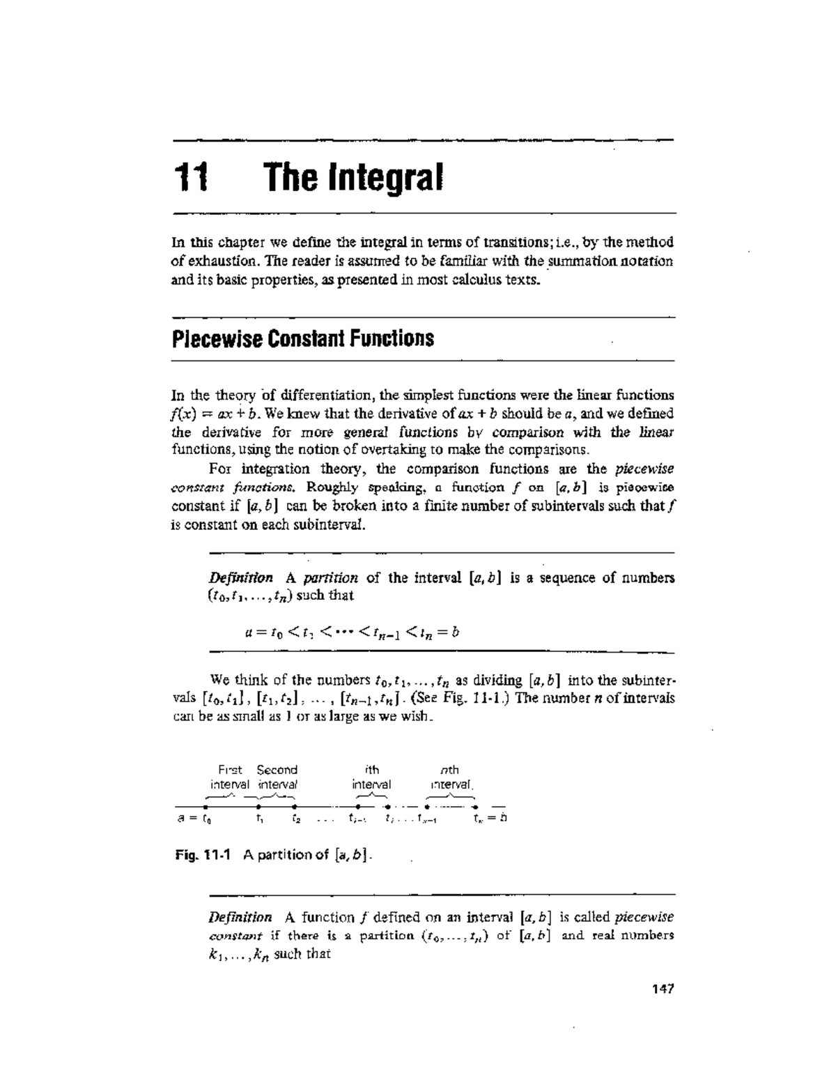 Calculus II- 11- THE INTEGRAL - 11 The Integral In this chapter we ...