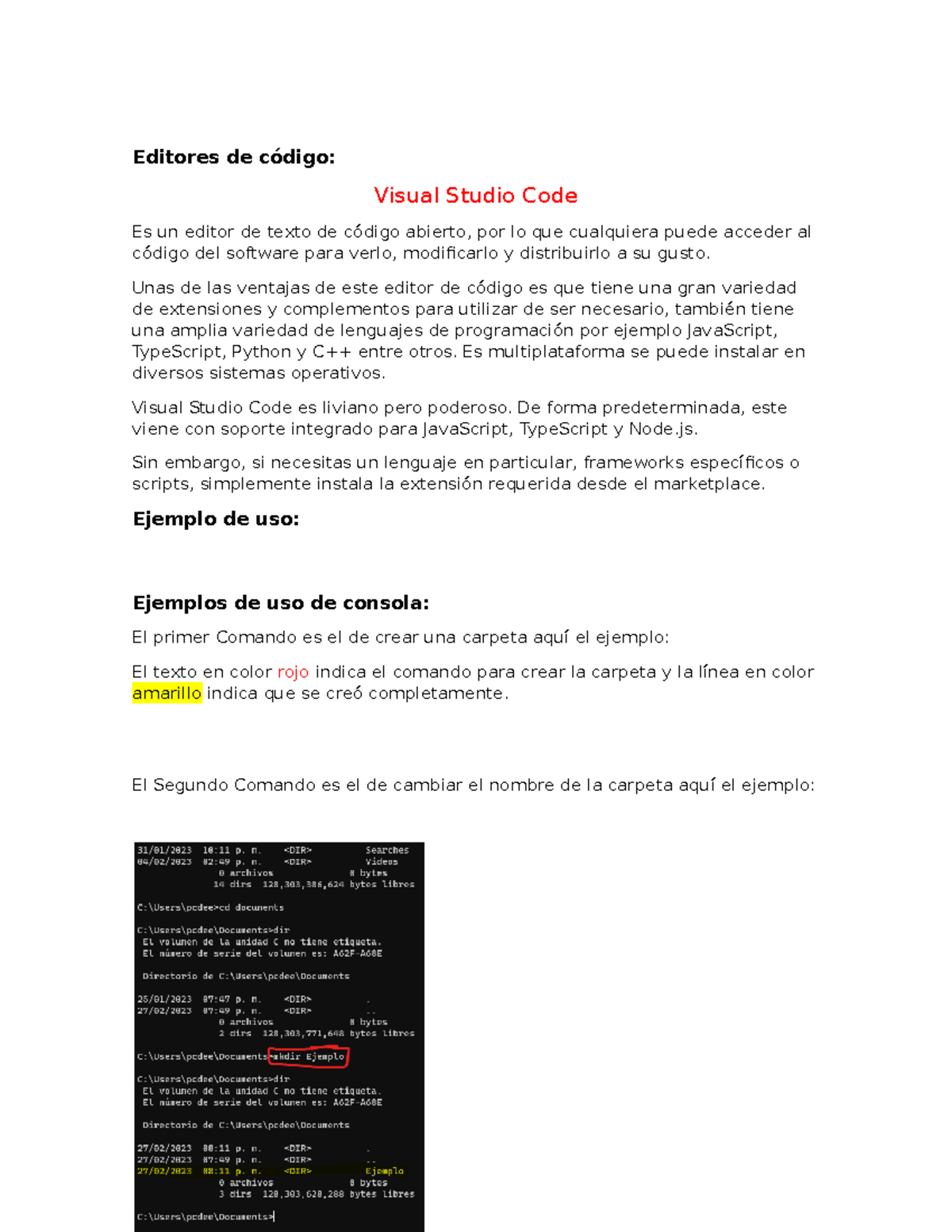 R2 U1 - listo - Editores de código: Visual Studio Code Es un editor de ...