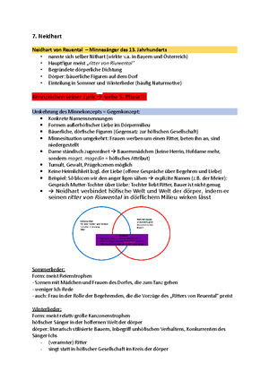 Klausur Zusammenfassung Minnesang - Theorie 1. Definition – Minnesang 1 ...