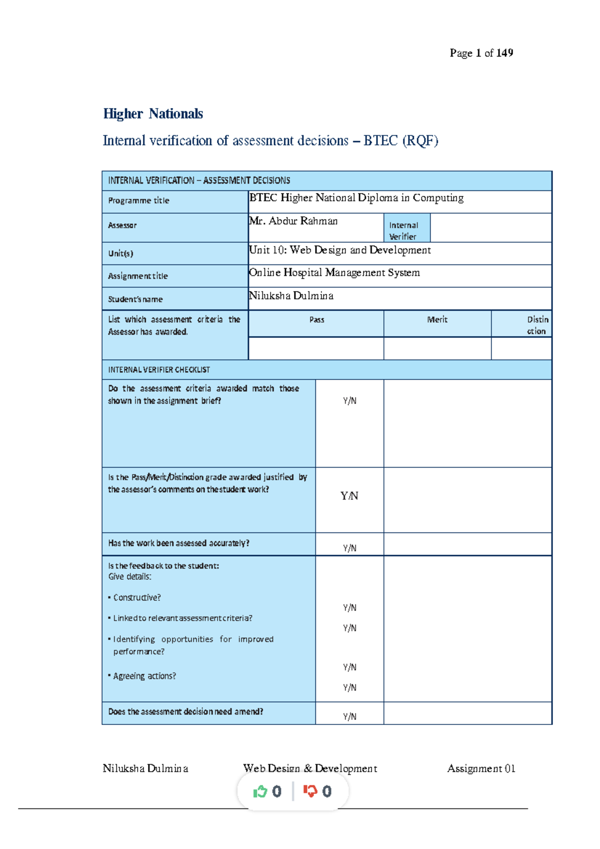 WDD assignment - Abdurrahman - ####### Niluksha Dulmina Web Design ...