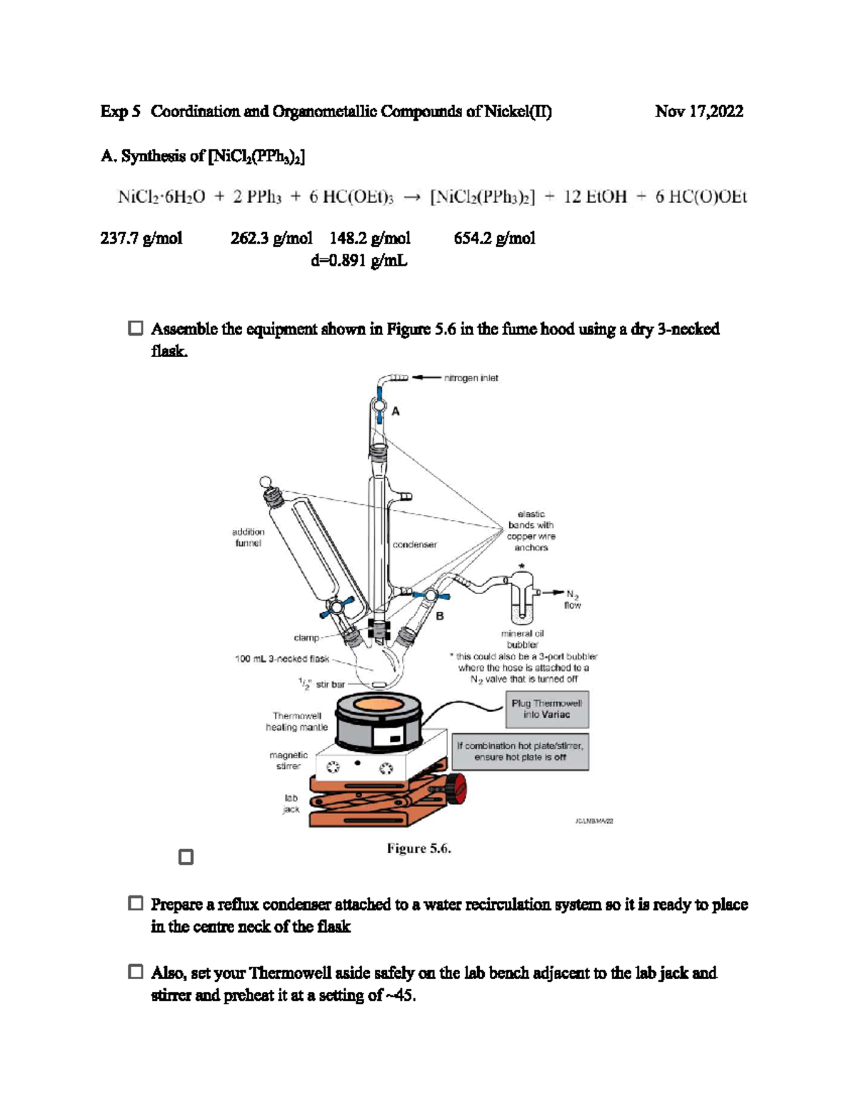 Exp 5 experimental plan - Chem241 - Studocu