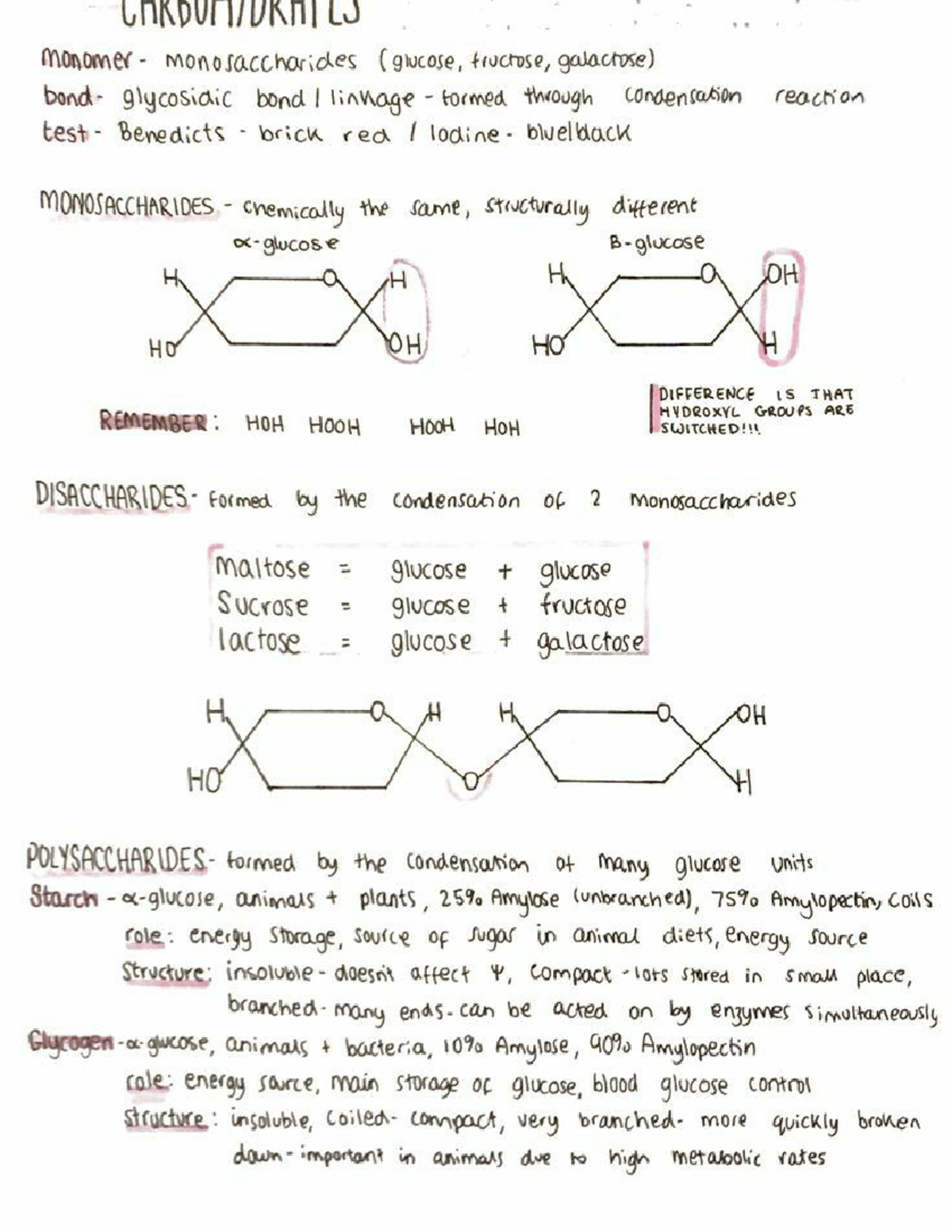 Carbohydrates - Its lecture notes - Biochemistry, Genetics ...