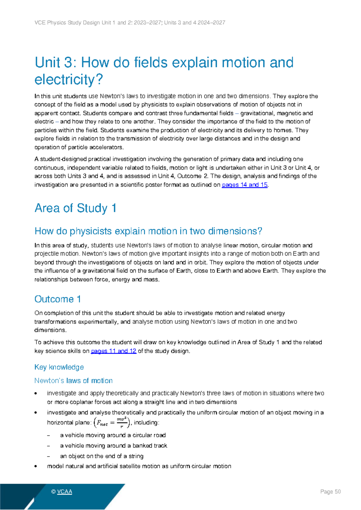 2023Physics SD - 2023 Physics study design - VCE Physics Study Design ...