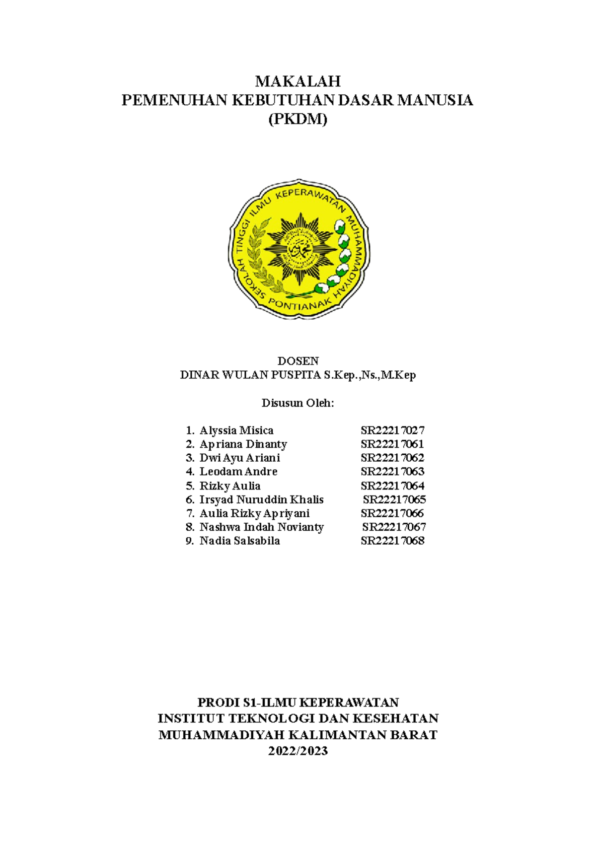 Sistem Pernapasan - PKDM kelompok 1 - MAKALAH PEMENUHAN KEBUTUHAN DASAR ...