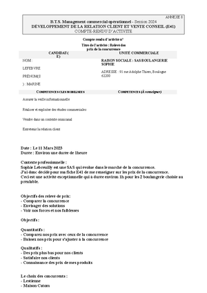 Chapitre 1 DRCV SANS Correction - Chapitre 1 Assurer la veille ...